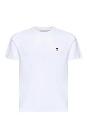 AMI Paris Ami Paris Men White Cotton Ami De Cœur T-Shirt Multicolor
