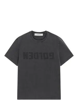 GOLDEN GOOSE Anthracite Grey Vintage-effect T-shirt - Gray