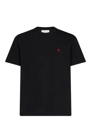 AMI Paris Ami Paris Men Black Cotton Ami De Cœur T-Shirt Multicolor