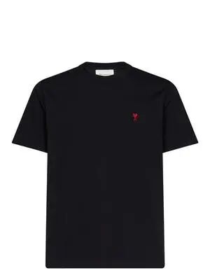 AMI Paris Ami Paris Men Black Cotton Ami De Cœur T-Shirt Multicolor