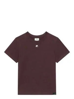 COURREGES COURREGES Embroidered Logo T-Shirt Red