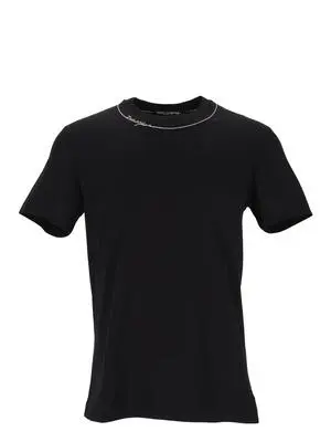 Dolce & Gabbana Cotton T-shirt With Embroidery - Black