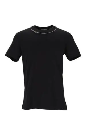 Dolce & Gabbana Cotton T-shirt With Embroidery - Black