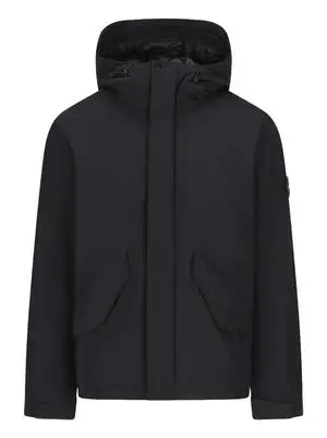 Stone Island Logo-patch Hooded Sweatshirt - Black