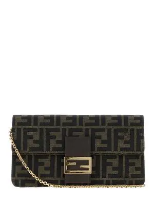 Fendi Embroidered Jacquard Tube Wallet - Multicolor