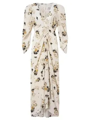 Isabel Marant Étoile Albini Printed Silk Midi Dress - Multicolor