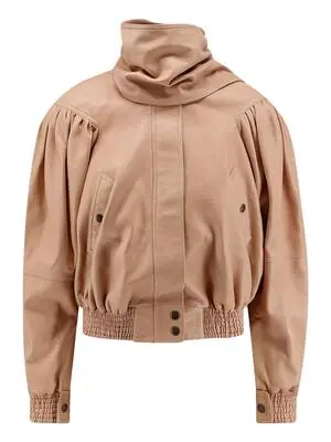 Chloé Leather Jacket With Stitched Profiles - Multicolor