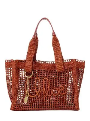 Chloé Raffia And Leather Shoulder Bag - Multicolor