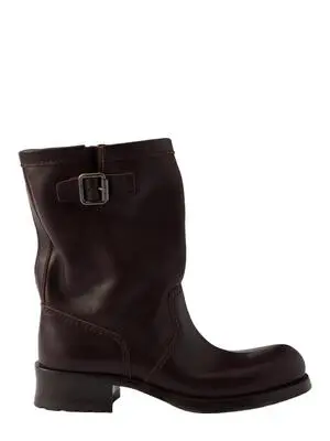 Prada Leather Boots - Brown