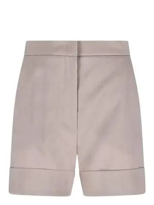 Max Mara Virgin Wool Mohair And Wool Blend Bermuda Shorts - Multicolor