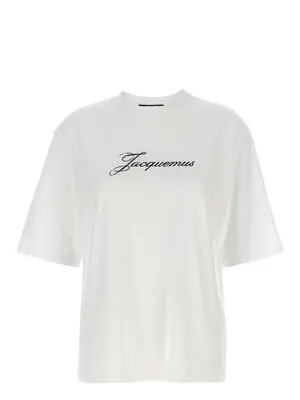 Jacquemus Cotton Blend Crew Neck T-shirt - White