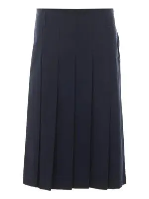 A.p.c. A.P.C. Gabardine Midi Skirt Blue