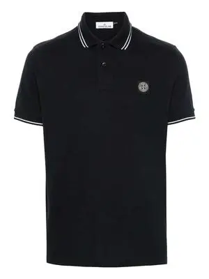 Stone Island Compass Patch Polo Shirt - Blue