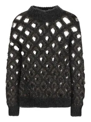 Brunello Cucinelli Dark Grey Mohair Blend Oversize Sweater - Gray