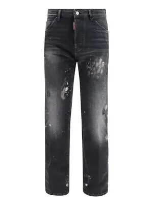 Dsquared2 Teddy Dark Wash Stretch Denim Jeans - Black