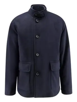 Loro Piana Elan Cashmere Coat With Internal Vest - Multicolor