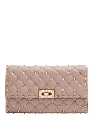 Valentino Garavani Rockstud Spike Leather Crossbody With Iconic All-over Studs - Multicolor