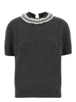 Prada Wool Blend Sweater - Gray