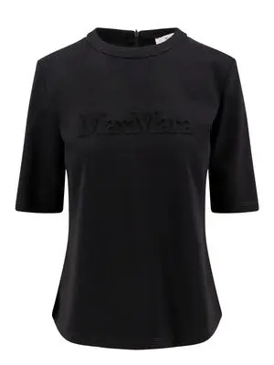Max Mara MAX MARA Peter Wool T-shirt With Embossed Frontal Logo Multicolor