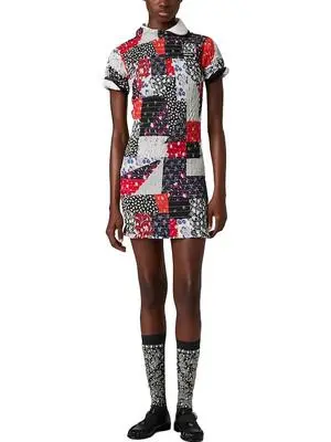 Miu Miu Floral Motif Printed Dress - Blue