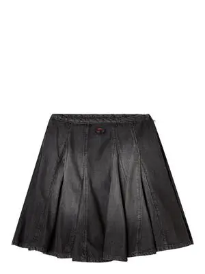 DIESEL® De-spiki-s Short Denim Skirt With Washed-out Effect - Multicolor