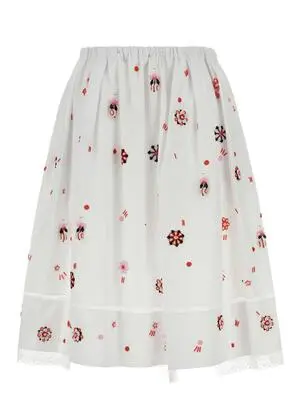Prada Poplin Skirt - White