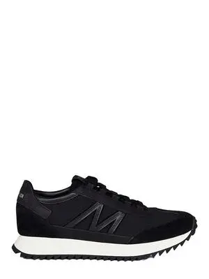 Moncler Black Suede And Nubuck Pacey2 Sneakers - Multicolor