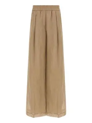 Brunello Cucinelli Cotton Track Pants - Cream