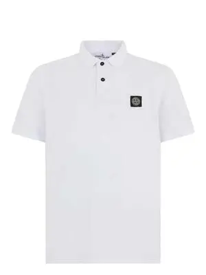 Stone Island Logo-patch Polo Shirt - White