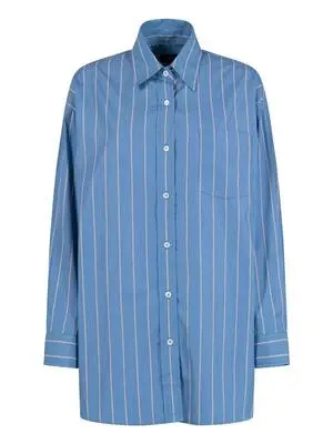 A.p.c. Striped Cotton Shirt - Blue
