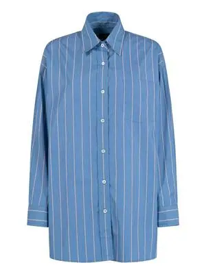 A.p.c. Striped Cotton Shirt - Blue