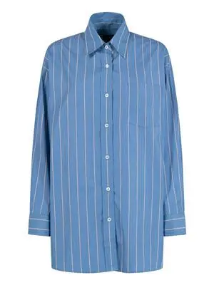 A.p.c. Striped Cotton Shirt - Blue