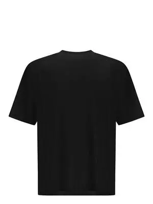 Herno Stretch-cotton Jersey T-shirt With Scuba Details - Black