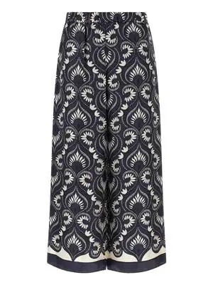 Max Mara Printed Trousers - Blue