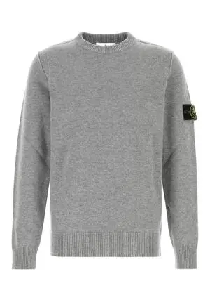 Stone Island Stone Island Wool Blend Pullover Gray