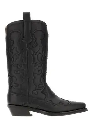 GANNI Mid Calf Boots - Multicolor