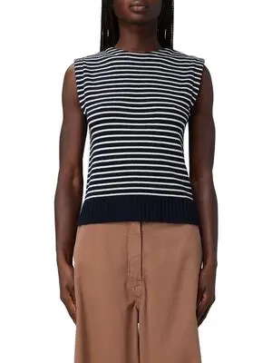 Max Mara Striped Knit Top - Blue