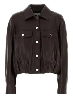 Loewe Chocolate Leather Jacket - Brown