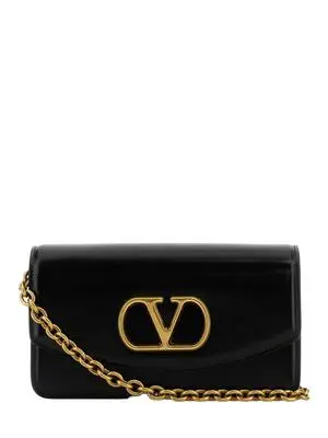Valentino Garavani Leather Shoulder Bag - Black