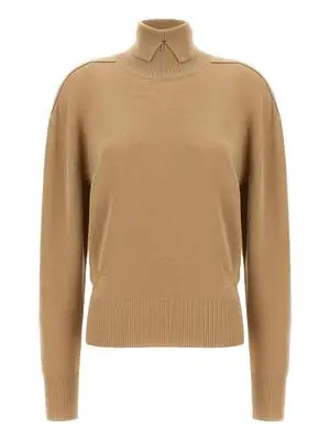 Burberry Turtle-neck Sweater - Cream