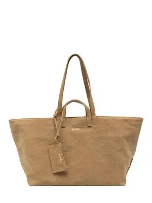 A.p.c. A.P.C. Le Drummer Toile Tote Bag Brown