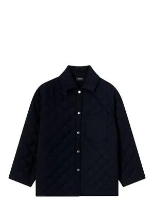 A.p.c. Georges Quilted Wool Jacket - Blue