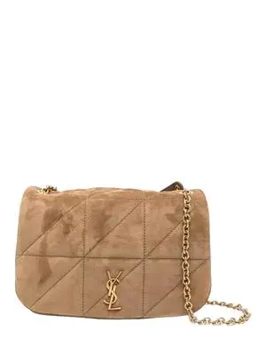 Saint Laurent Calf Suede Shoulder Bag - Brown