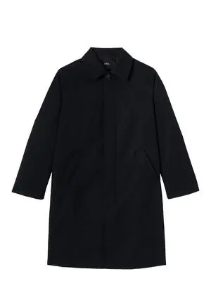 A.p.c. Water-repellent Wool Mac - Blue
