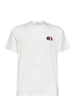 Moncler Natural Cotton Jersey Logo T-shirt - Multicolor