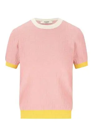Fendi Cotton And Silk Blend Sweater - Multicolor
