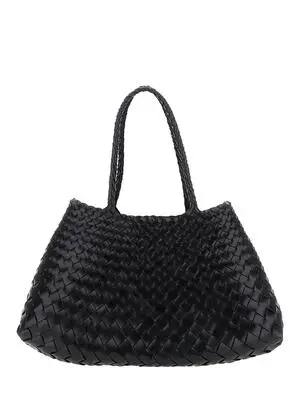 Dragon Diffusion Crossbody Bag 'santa Croce' With Two Top Handles And Intreccio Design In Leather For - Black