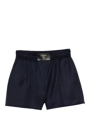 Celine Logo Wool Shorts - Multicolor