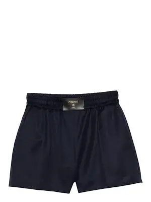 Celine Logo Wool Shorts - Multicolor