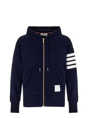 Thom Browne Zip Up Hooded Sweatshirt - Multicolor